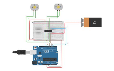 Circuit Design Speed And Direction Control Of Dc Motors Using L293dfor