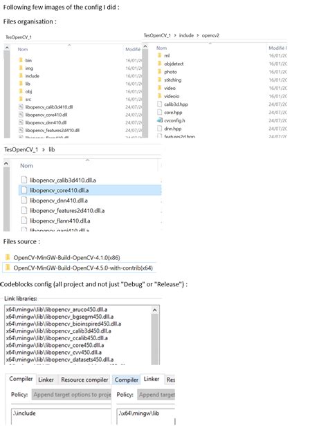 Undefined Errors C Opencv