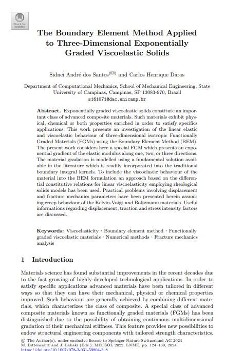 I Am Very Pleased To Have Published The Work ‘the Boundary Element Method Applied To Three