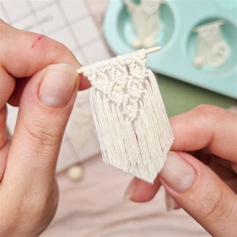 Мини макраме панно «Ромбы арт Knot 009 Mo Tochka — Krasnovashop