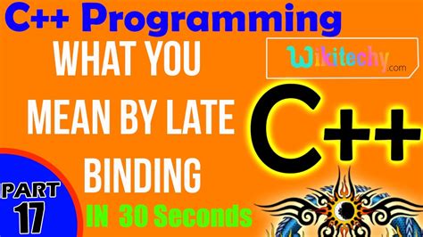 What You Mean By Late Binding In C Late Binding In C C Interview Questions And Answers