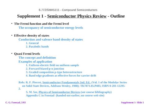 Ppt The Fermi Function And The Fermi Level The Occupancy Of Semiconductor Energy Levels
