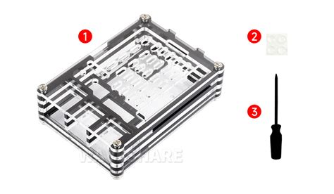 树莓派5代亚克力透明外壳 黑色透明相间配色 支持安装官方散热器 Pi 5外壳b型