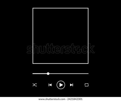 오디오 플레이어 인터페이스 템플릿앨범 커버 프레임 스톡 벡터로열티 프리 2421842301 Shutterstock