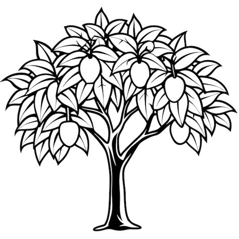 Mango Tree Outline Vectors And Illustrations For Free Download Freepik