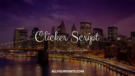 Clicker Script Font Download All Your Fonts