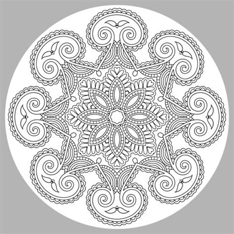 Coloring Book Page For Adults Zendala Royalty Free Vector