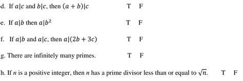 solved ture or false assume a b c are integer discrete