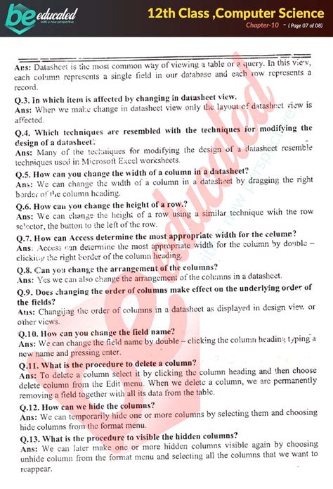 Chapter 10 Computer Science Ics Part 2 Notes Inter Part 2 Notes