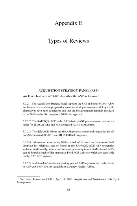 Dod Program Management Review Template