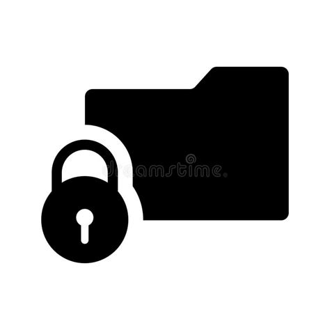 Set Folder And Lock Lock Check Mark Cyber Security And Scooter Icon Vector Stock Illustration