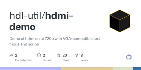 Github Hdl Utilhdmi Demo Demo Of Hdmi On At 720p With Vga
