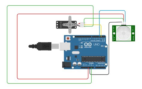 Circuit Design Kotak Sampah Otomatis Zuhair Yahya Tinkercad