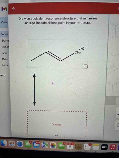 Solved Draw An Equivalent Resonance Structure That Minimizes