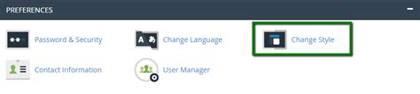 How To Change The Interface In CPanel