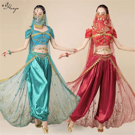 Halloween Costume Aladdin Princess Jasmine Belly Dance Exotic Costume Female Western Dancer