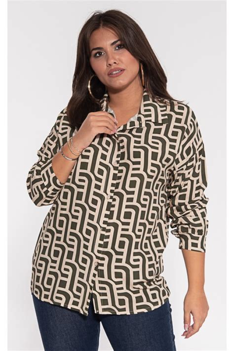 ΠΟΥΚΑΜΙΣΑ Viscose ΜΕ ΓΕΩΜΕΤΡΙΚΑ ΣΧΗΜΑΤΑ