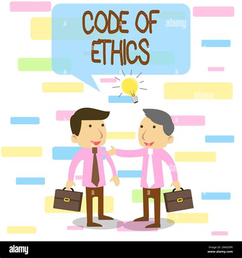 Writing Note Showing Code Of Ethics Business Concept For Basic Guide