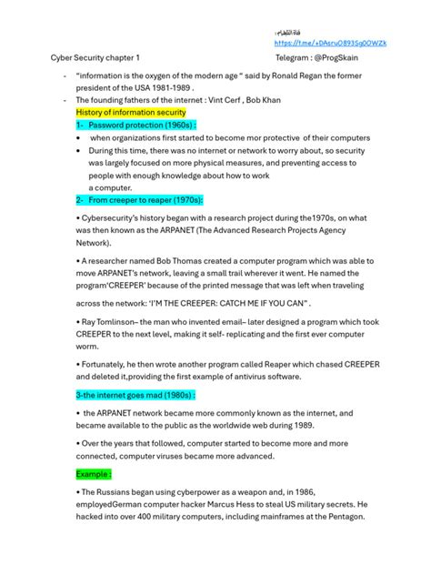 Info Security Chapter 1 Cys Pdf Security Computer Security