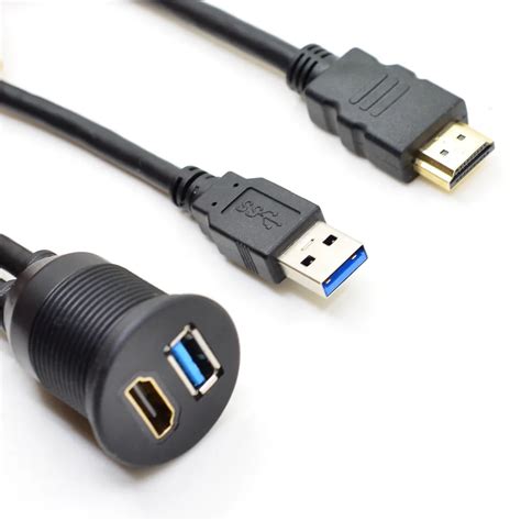 Car Dashboard Flush Mount Usb Hdmi Male To Female Usb A Type Hdmi Female Port To Usb A Type