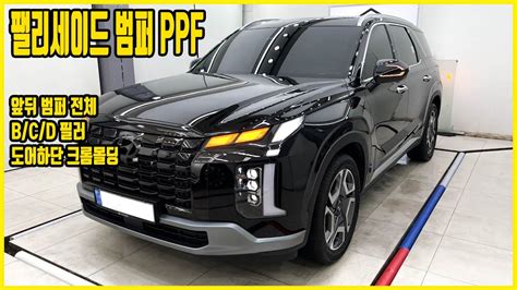 팰리세이드 범퍼ppf 앞뒤 범퍼 및 Bcd 필러 도어하단 몰딩 부분시공 Youtube