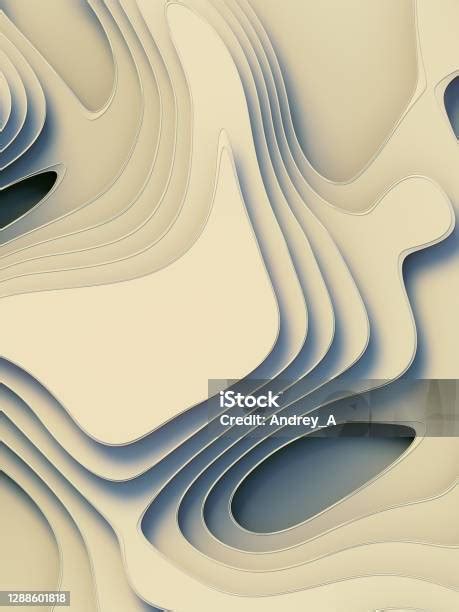 줄무늬가 있는 흰색 흔들리는 표면이 있는 추상3d 렌더링 배경 0명에 대한 스톡 사진 및 기타 이미지 0명 3차원 형태 가리기 Istock