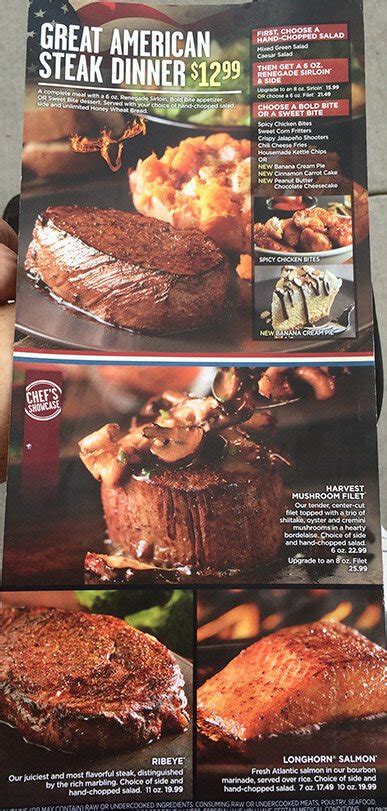 Longhorn Steakhouse Menu Prices