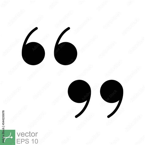 Set Of Quote Mark Quotes Icon Double Quotation Bubble Speech Comma Comment Communication