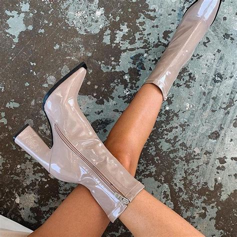 Princess Polly Tan Heeled Boots Small Scuffs Shown Depop