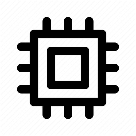 Cpu Central Processing Unit Computer Part Processor Hardware Icon
