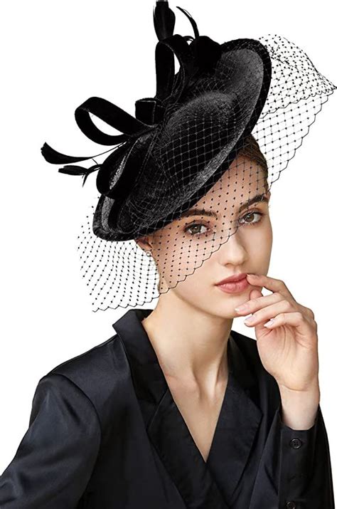 Babeyond Tea Party Fascinator Hat Kentucky Fascinator Headband Derby Pillbox Hat Black At