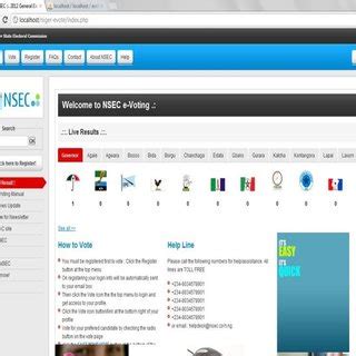 Home Page Of The E Voting Interface Users Interface Download Scientific Diagram