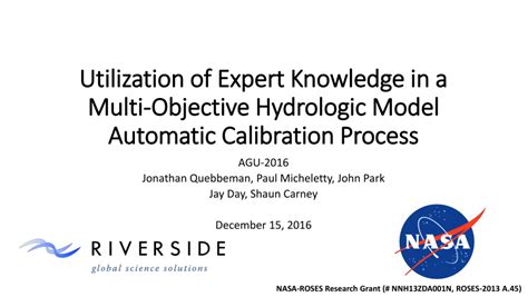 Pdf Utilization Of Expert Knowledge In A Multi Objective Hydrologic Model Automatic