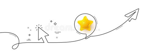 Mouse Cursor Line Icon Click Action Sign Continuous Line With Plane