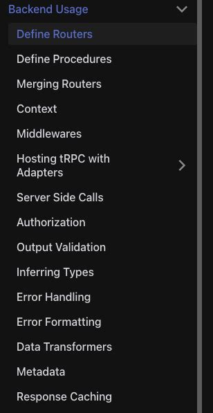 Docs Categorise By Fundamentals And Advanced Use Cases Issue Trpc Trpc GitHub