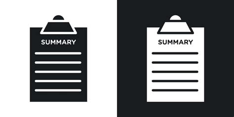 Summary Icon Icons In Black And White Filled Style 50188222 Vector Art