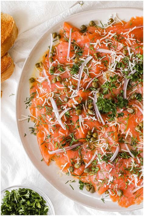 Smoked Salmon Carpaccio With Capers And Herbs Sugar Maple Farmhouse