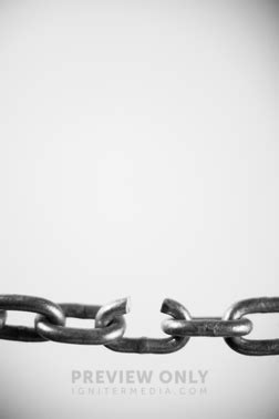 Broken Link In A Chain Stock Photos Pearl