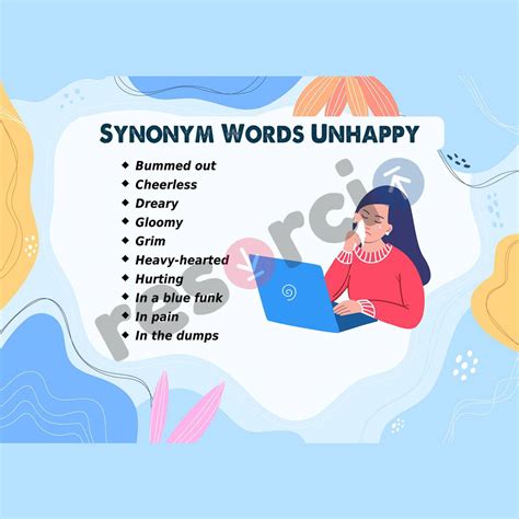 Synonyms For Unhappy At Mackenzie Albiston Blog