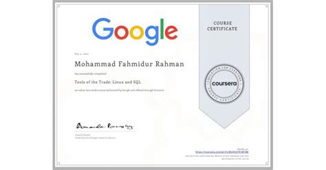 fahmid rahman on linkedin completion certificate for tools of the
