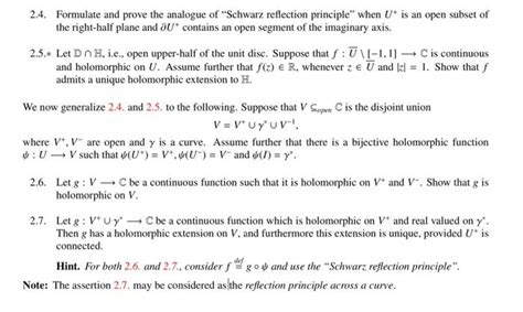 Solved 24 Formulate And Prove The Analogue Of Schwarz