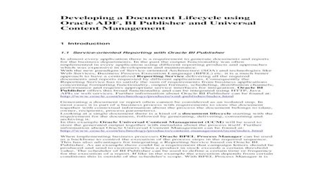 Pdf Developing A Document Lifecycle Using Oracle Adf Developing