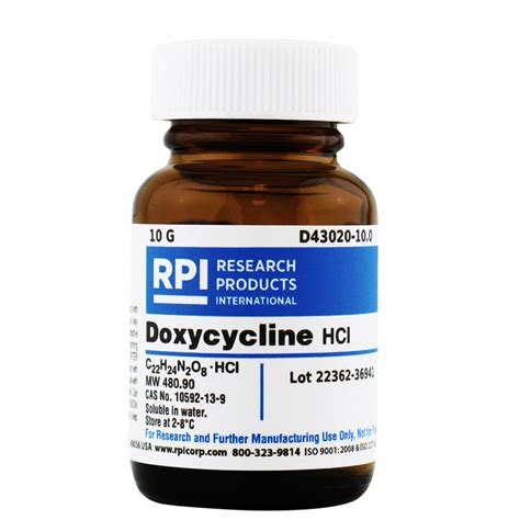 D43020 100 Doxycycline Hydrochloride 10 Grams