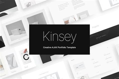 Kinsey — минимальный Шаблон Ajax Html5 Веб шаблоны Envato Elements
