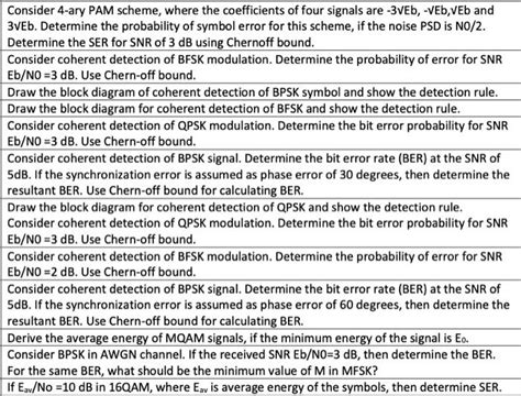 Solved Consider 4 Ary Pam Scheme Where The Coefficients Of