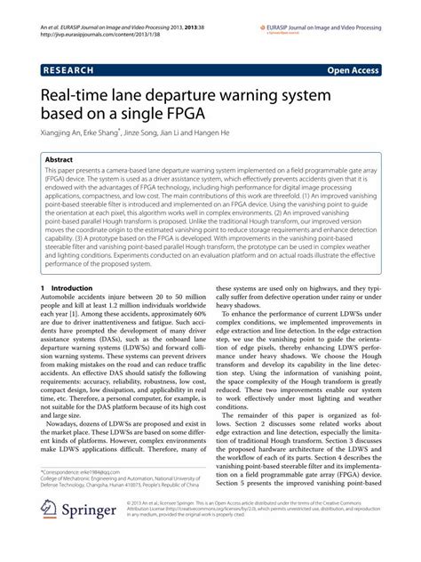 pdf real time lane departure warning system dokumen tips