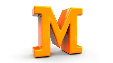 흰색 배경에 고립 된 문자 M의 3d 일러스트 알파벳 배경 알파벳 알파벳 문자 배경 일러스트 및 사진 무료 다운로드