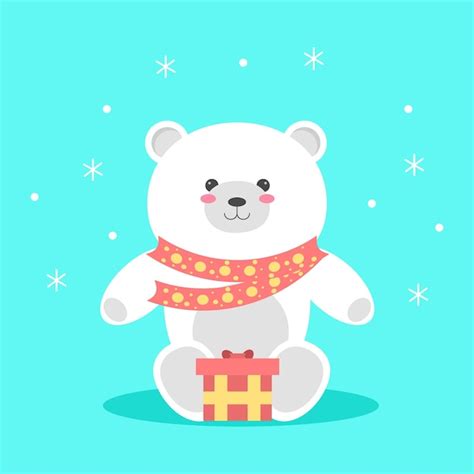 Premium Vector Illustration Teddy Bear Christmas Vector