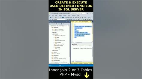 How Do I Create A User Defined Scalar Function In Sql Server Youtube