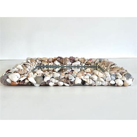 vintage rectangular shell encrusted mirror chairish